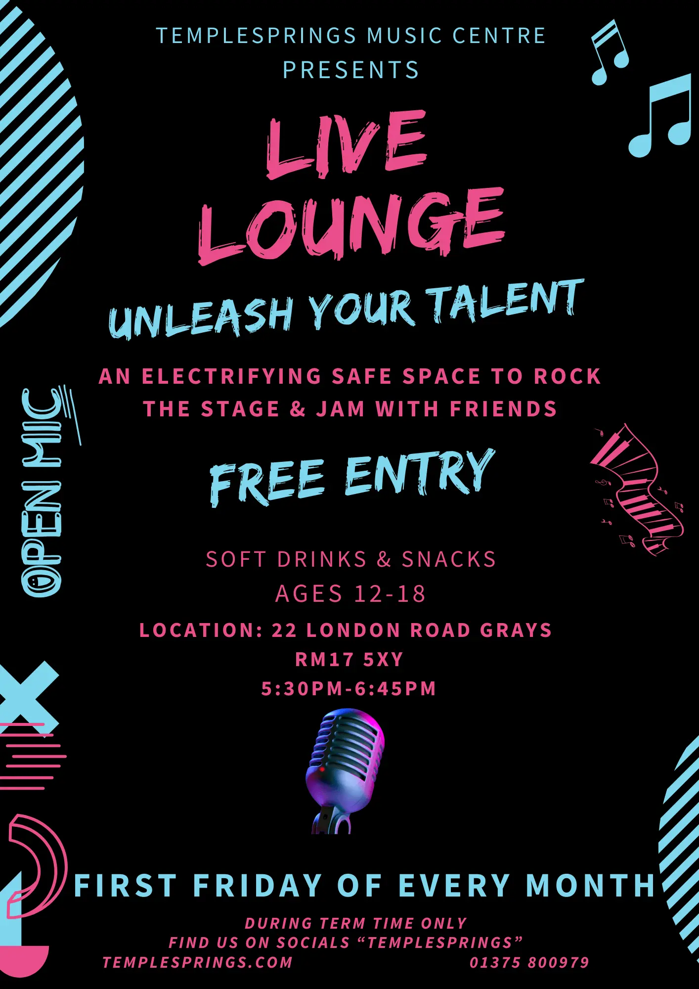 Open Mic In Thurrock - Templesprings Music Centre